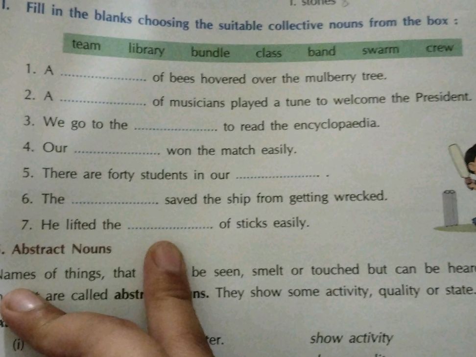 1. Fill in the blanks choosing the suitable | StudyX