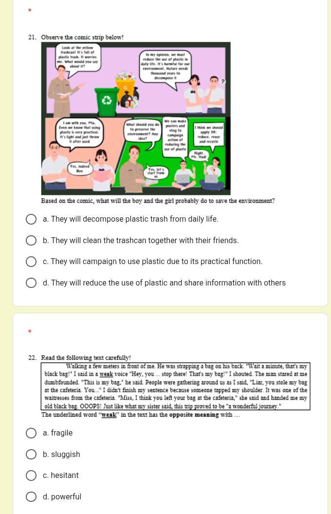 21. Observe the comic strip below! Based on | StudyX