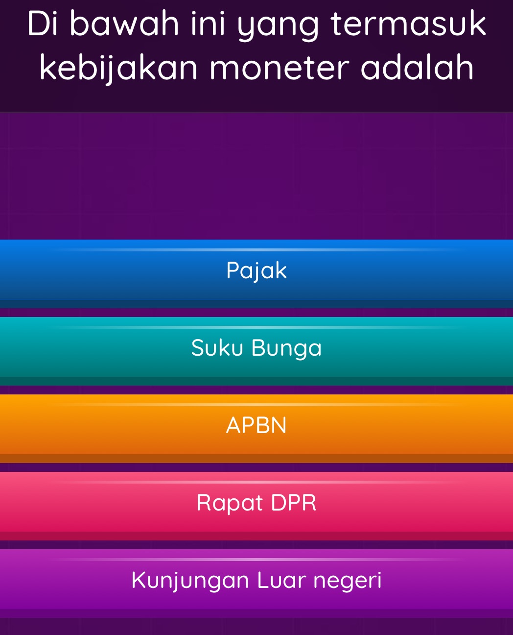 Di bawah ini yang termasuk kebijakan moneter | StudyX