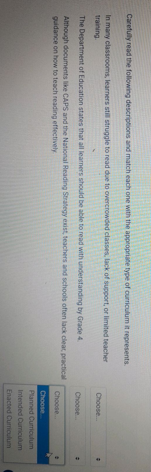 Carefully read the following descriptions | StudyX