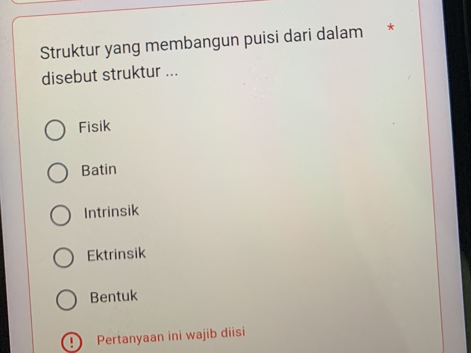 Struktur yang membangun puisi dari dalam | StudyX