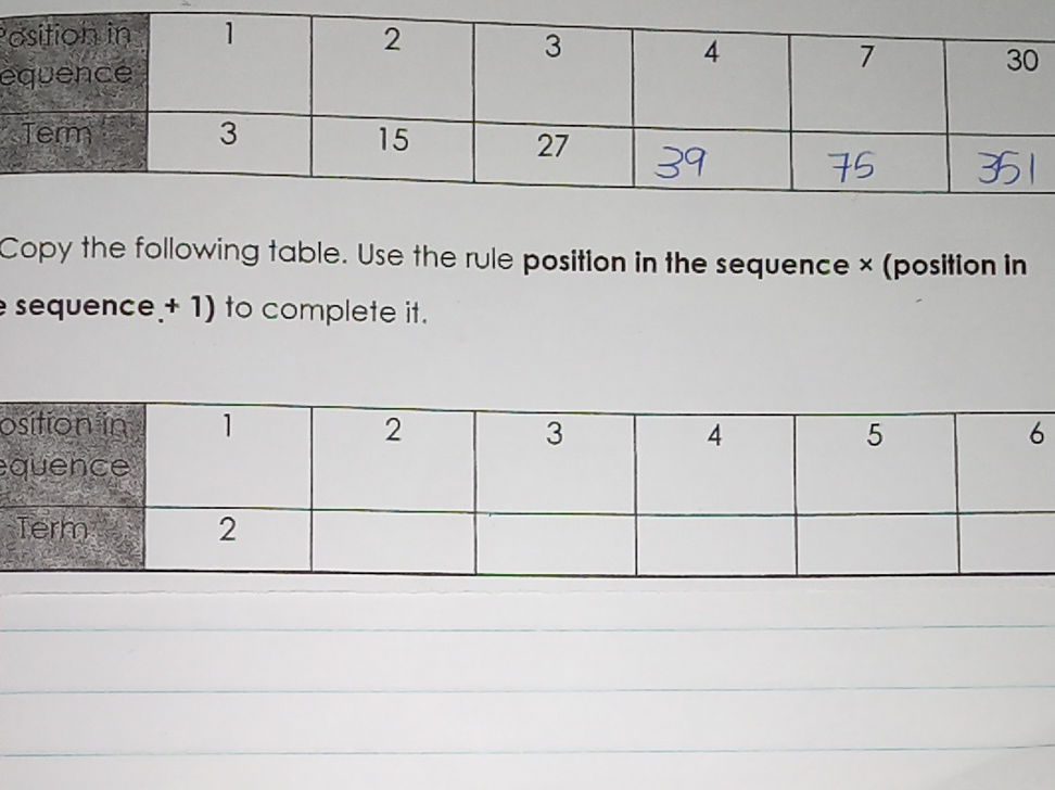 Copy the following table. Use the rule | StudyX