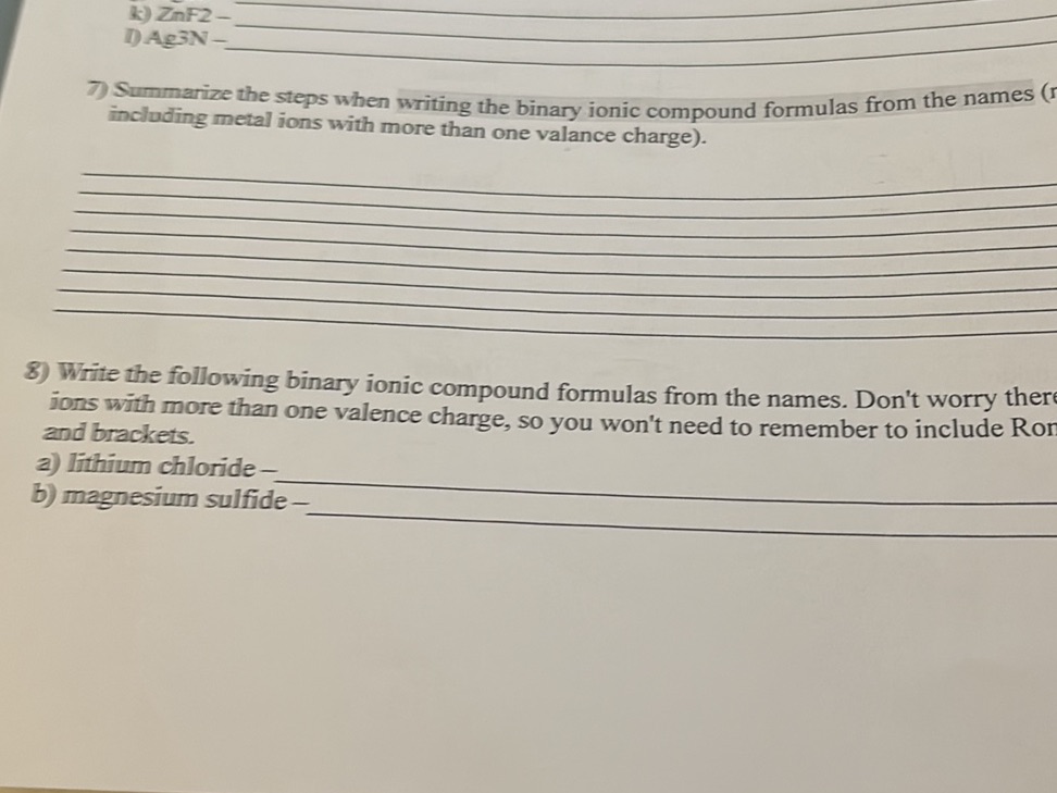 7) Summarize the steps when writing the | StudyX