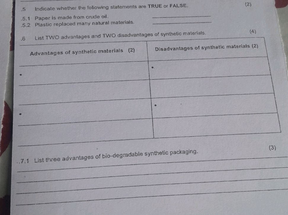 .5 Indicate whether the following statements | StudyX