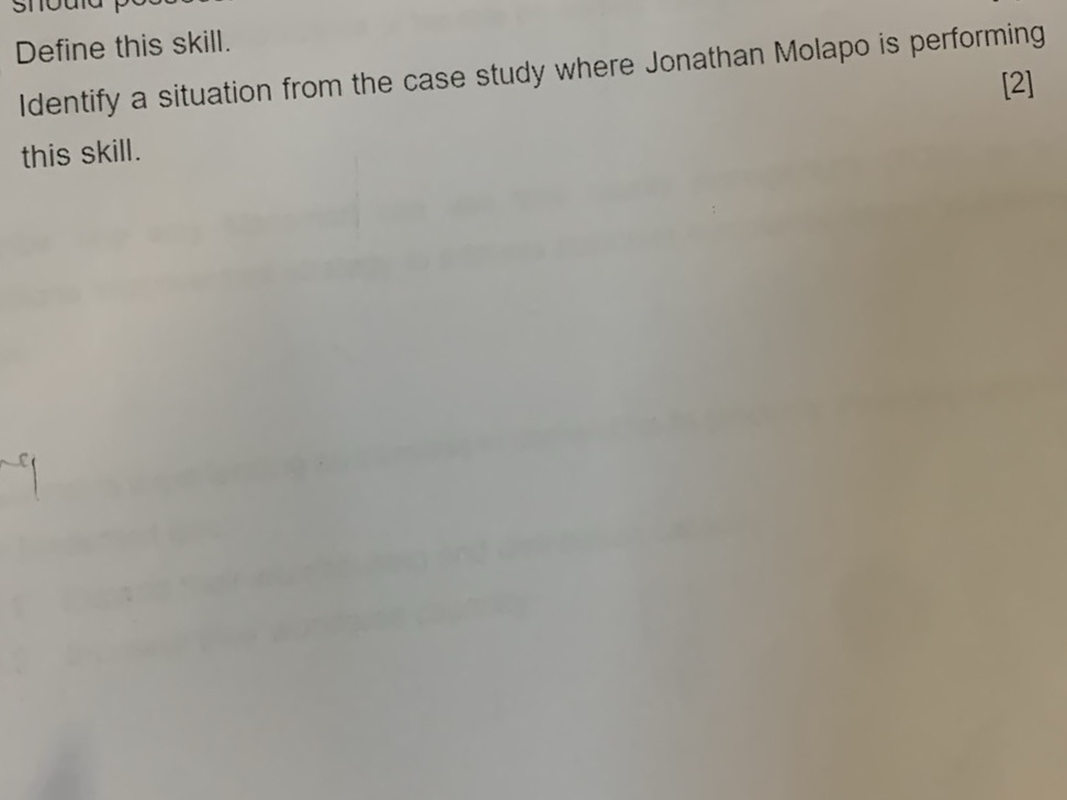 Define this skill. Identify a situation | StudyX