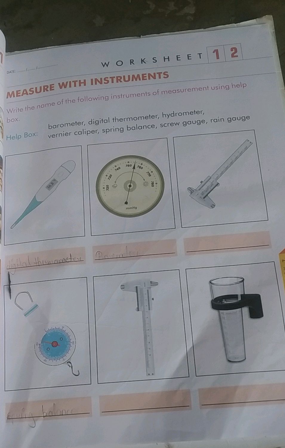 Write the name of the following instruments | StudyX