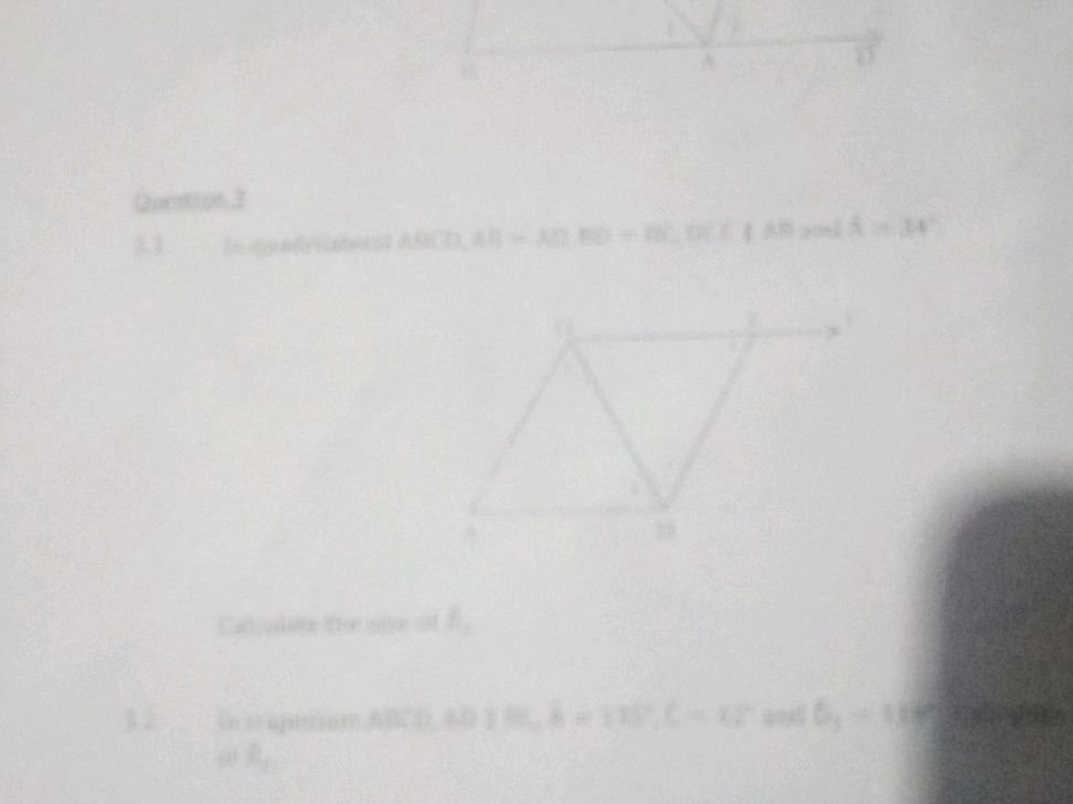 Question 3 3.1 In quadrilateral ABCD, AB = | StudyX