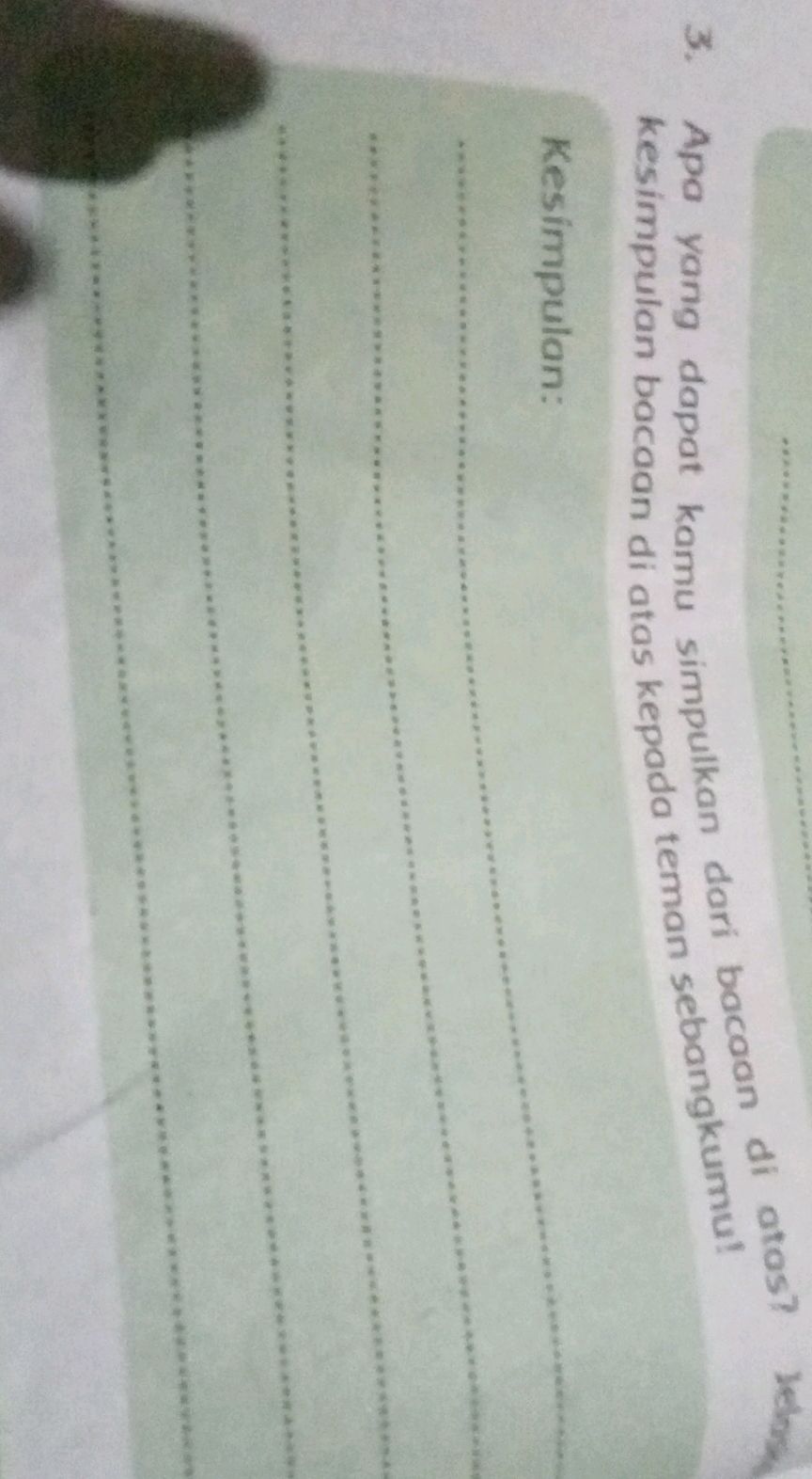 3. Apa yang dapat kamu simpulkan dari bacaan | StudyX