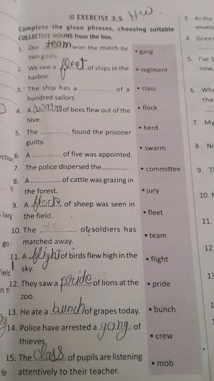 Complete the given phrases, choosing | StudyX