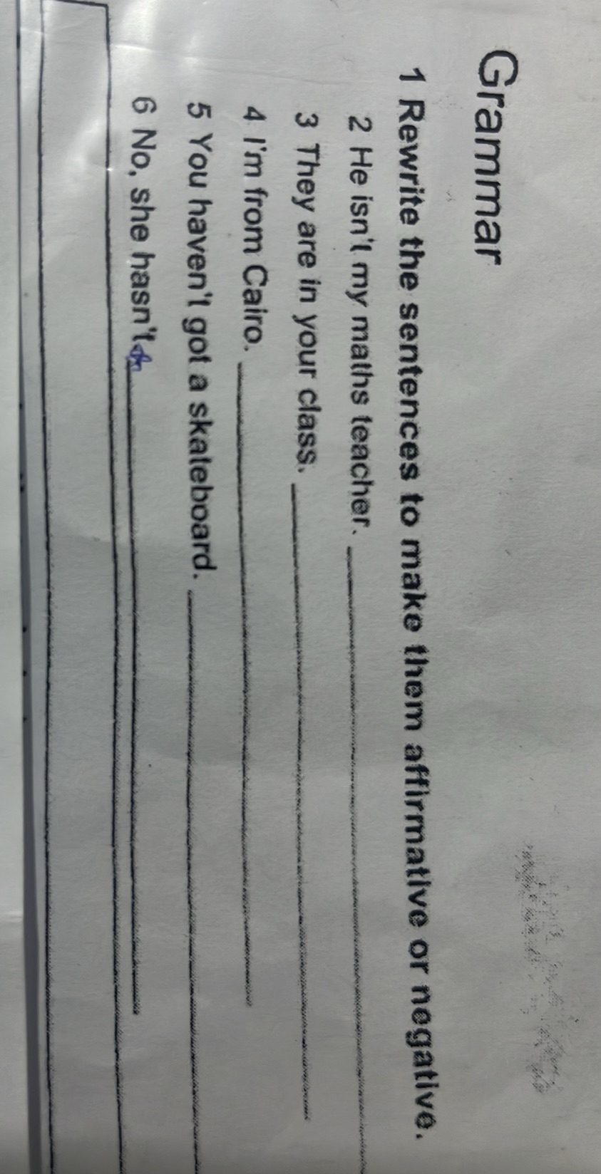 1 Rewrite the sentences to make them | StudyX