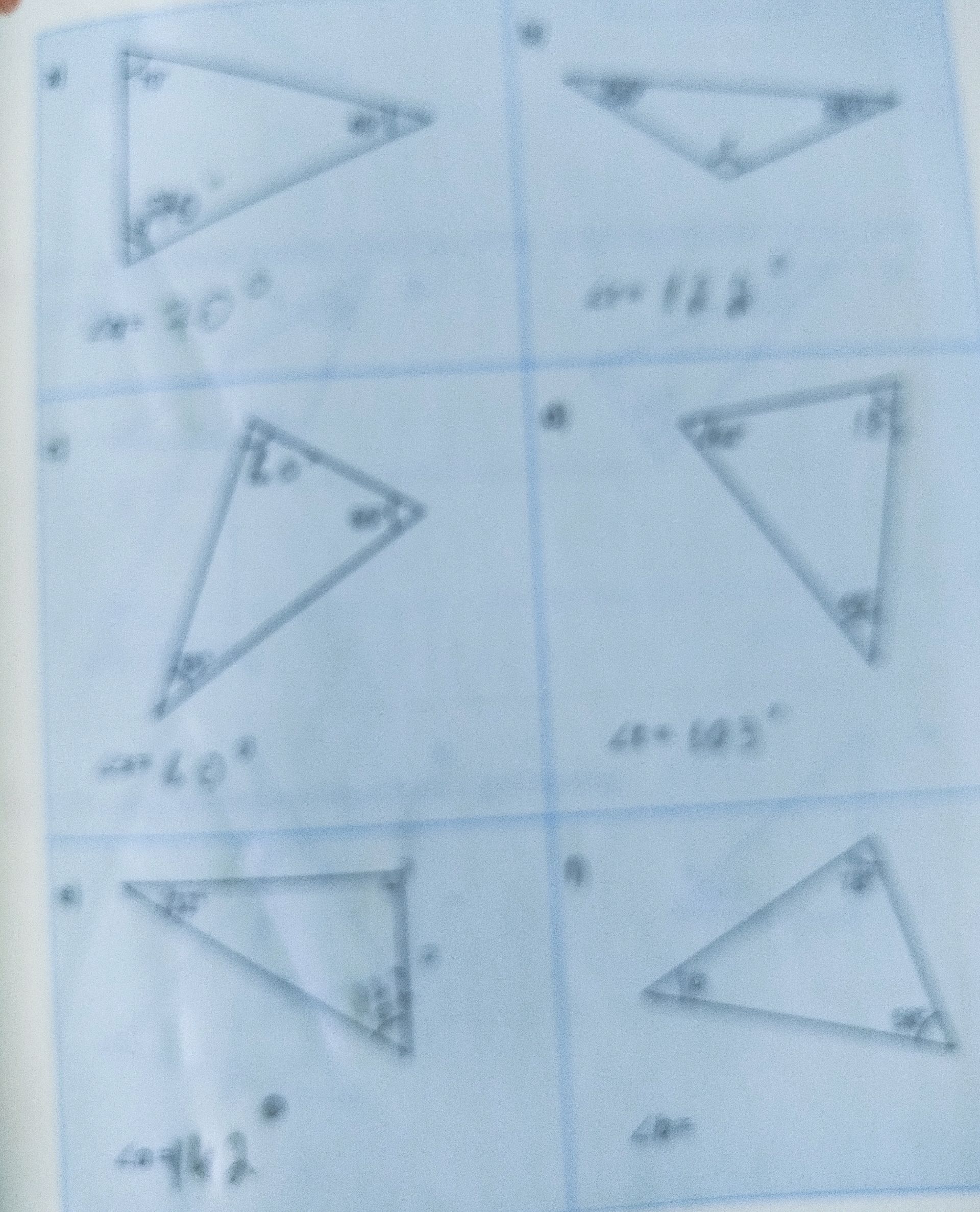 Find the missing angle in each triangle. | StudyX