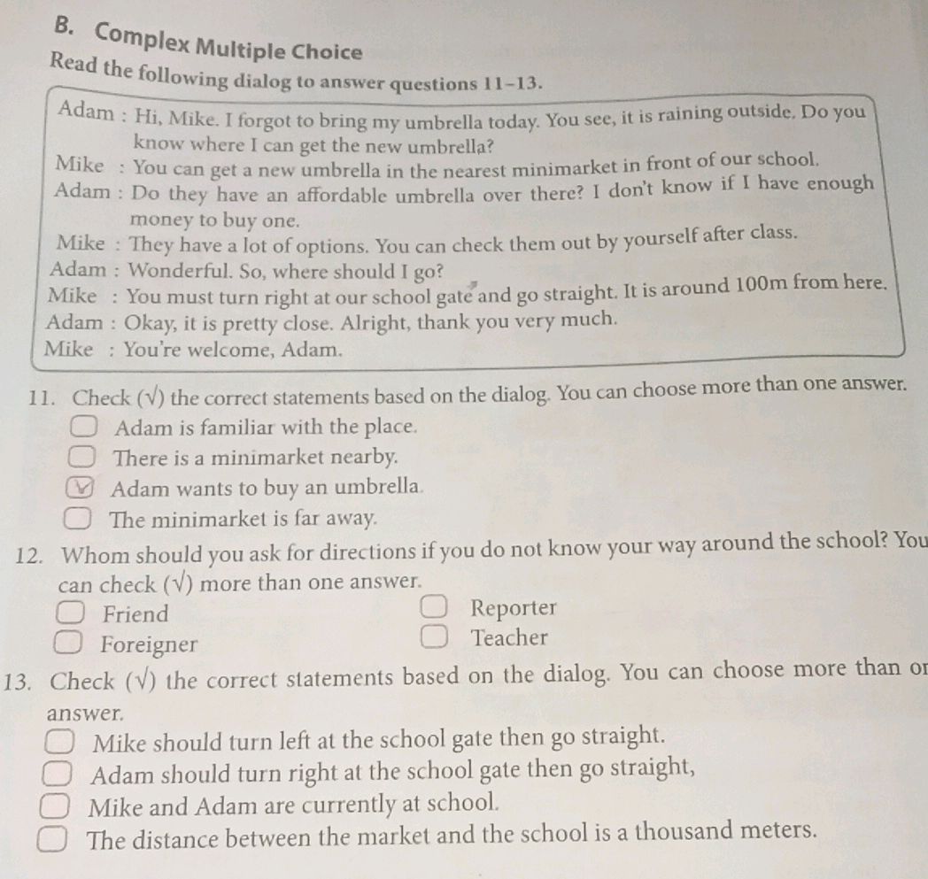 B. Complex Multiple Choice Read the | StudyX