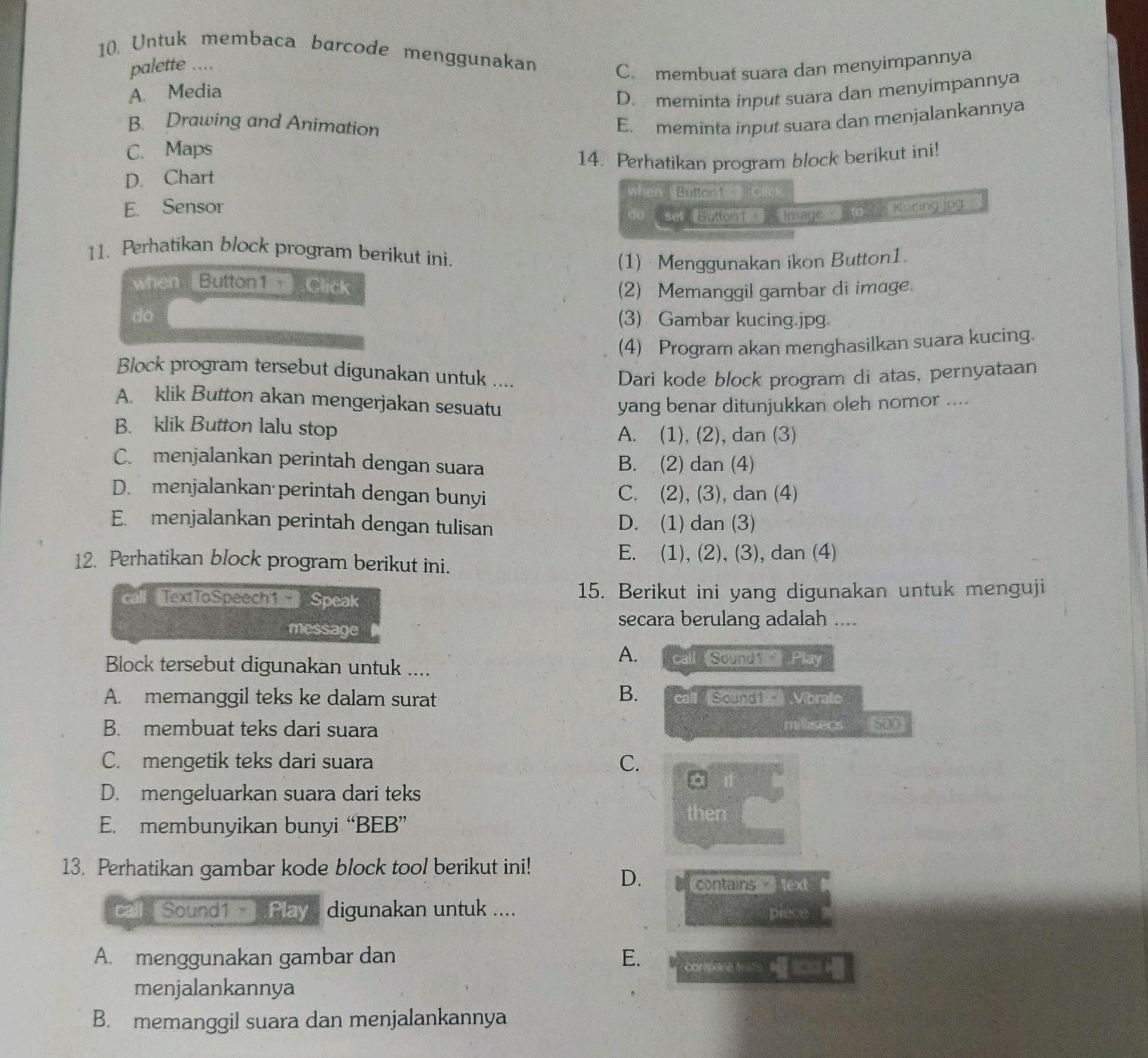 10. Untuk membaca barcode menggunakan | StudyX