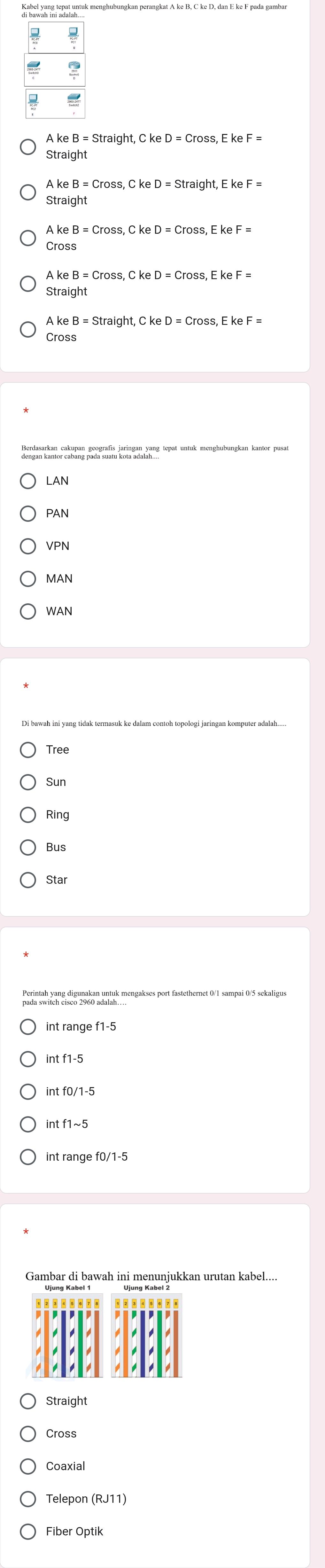 Kabel yang tepat untuk menghubungkan | StudyX