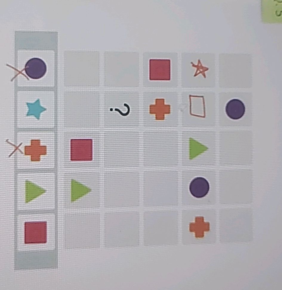 A grid of shapes is presented. The question | StudyX