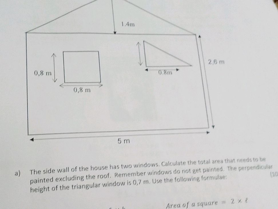 The side wall of the house has two windows. | StudyX