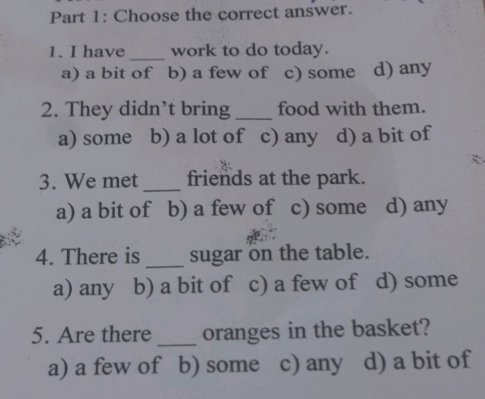 Part 1: Choose the correct answer. 1. I | StudyX