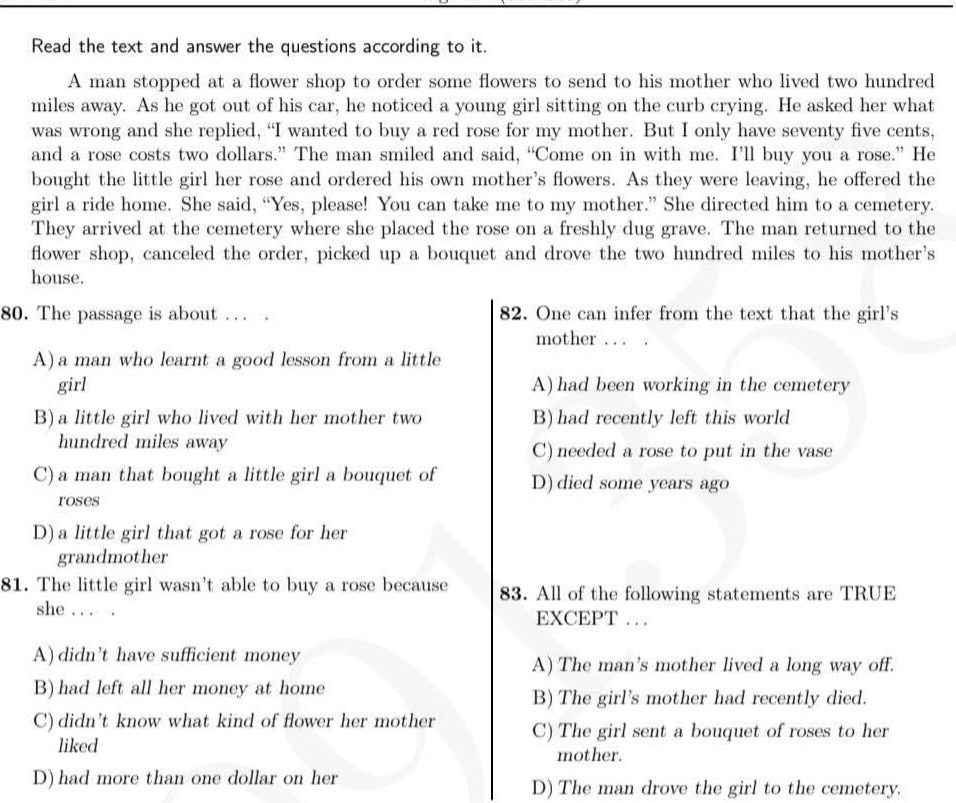 Read the text and answer the questions | StudyX