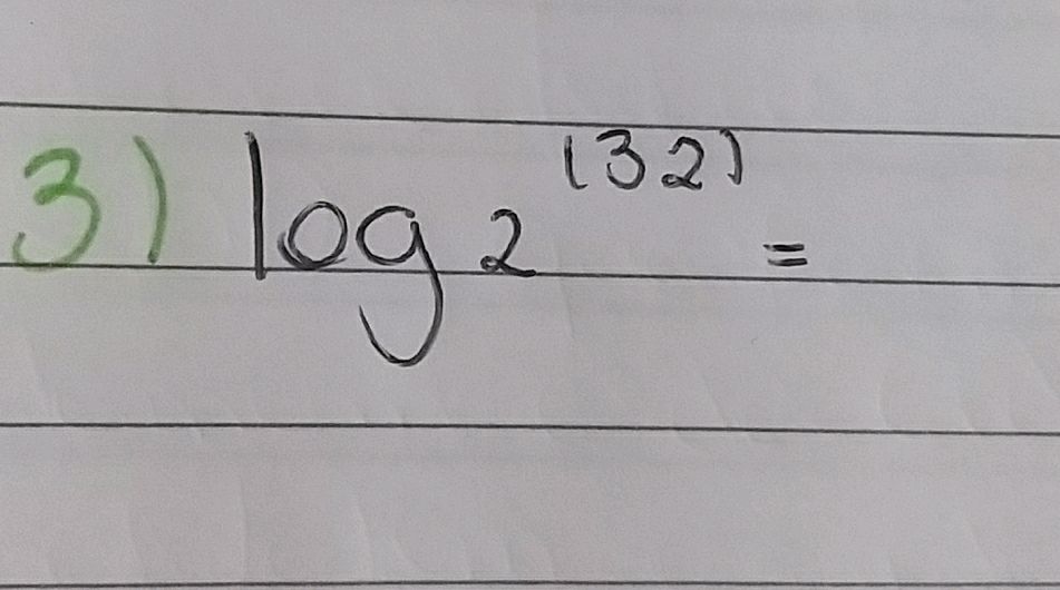 Calculate Logarithm: log base 2 of 32 | StudyX