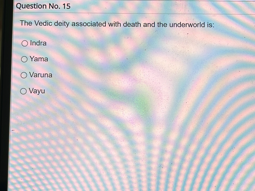 The Vedic deity associated with death and | StudyX