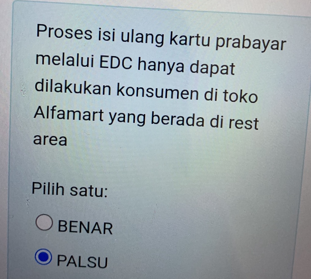 Proses isi ulang kartu prabayar melalui EDC | StudyX