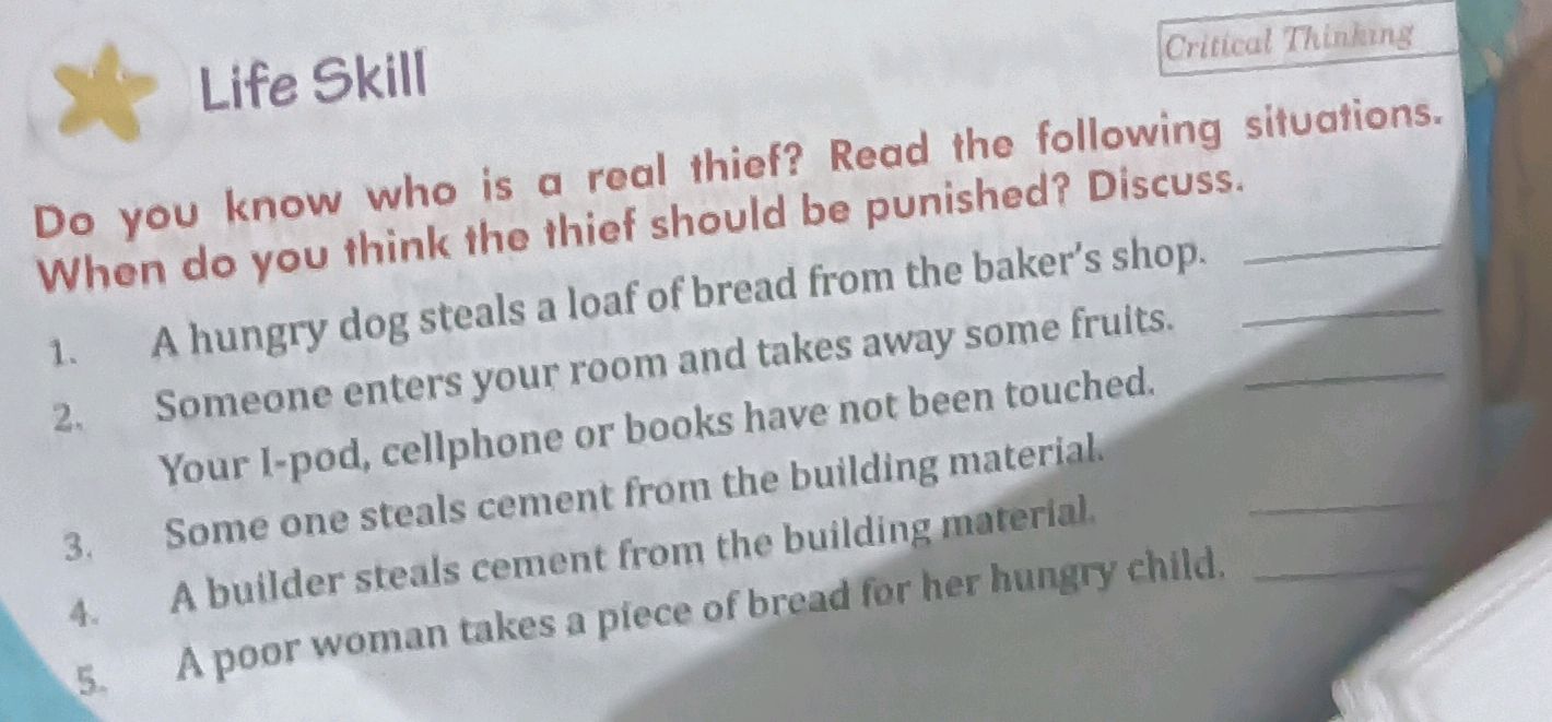 Do you know who is a real thief? Read the | StudyX