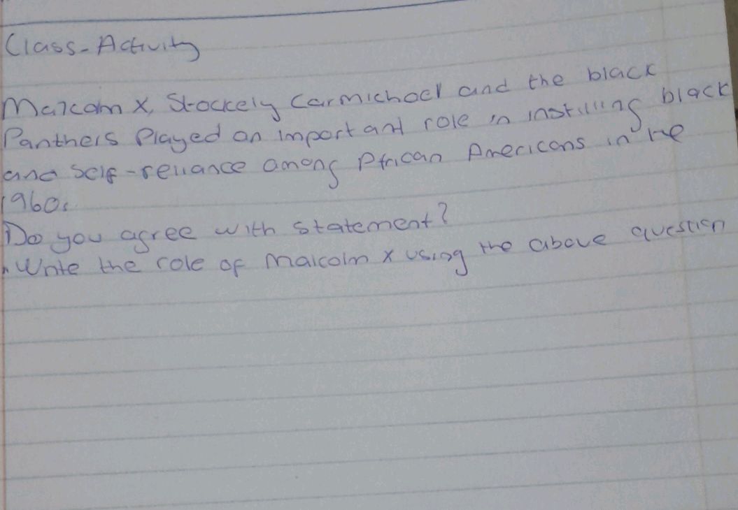 Malcolm X, Stokely Carmichael and the black | StudyX