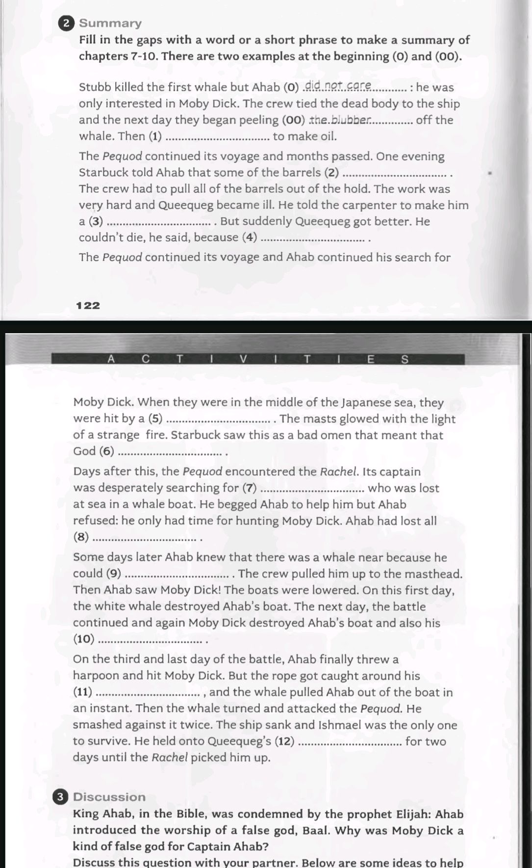 2 Summary Fill in the gaps with a word or a | StudyX