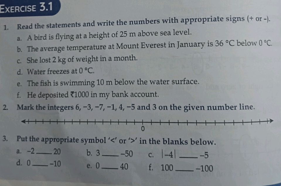 1. Read the statements and write the numbers | StudyX