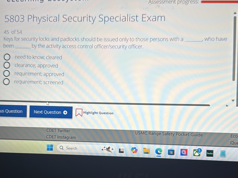 Keys for security locks and padlocks should | StudyX