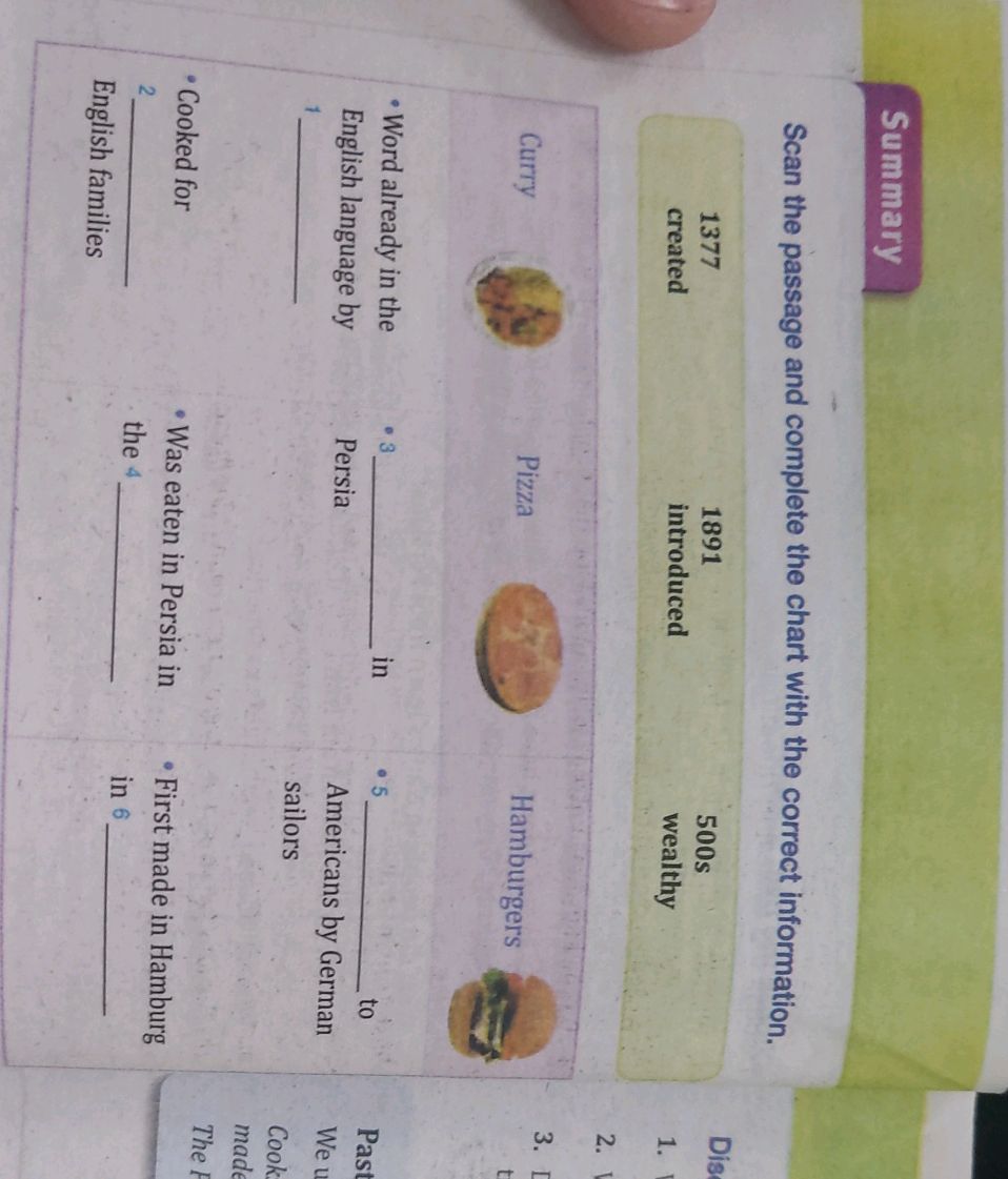 Scan the passage and complete the chart with | StudyX