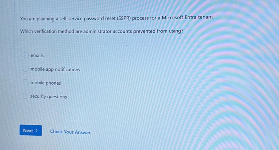 You are planning a self-service password | StudyX