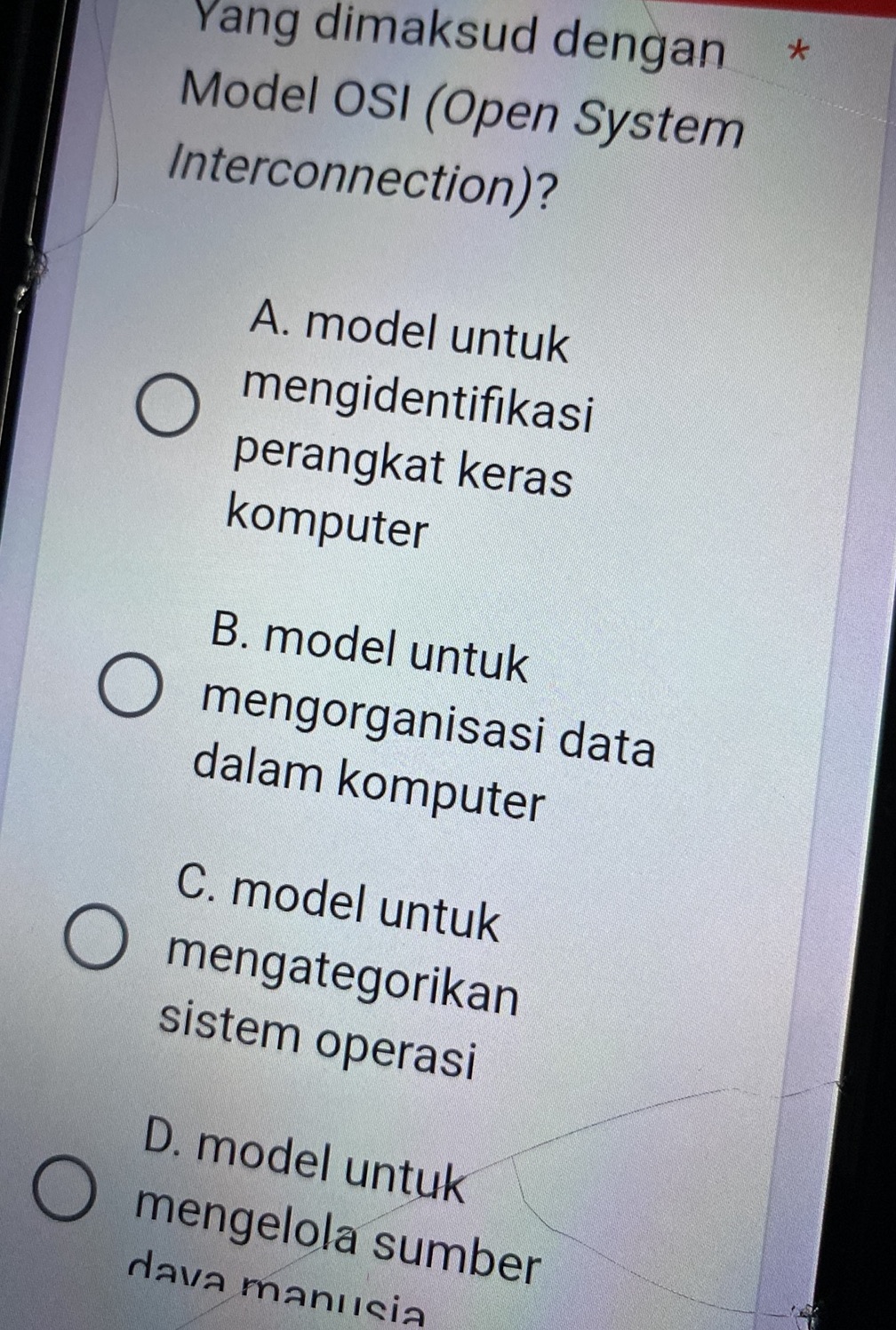 Yang dimaksud dengan Model OSI (Open System | StudyX