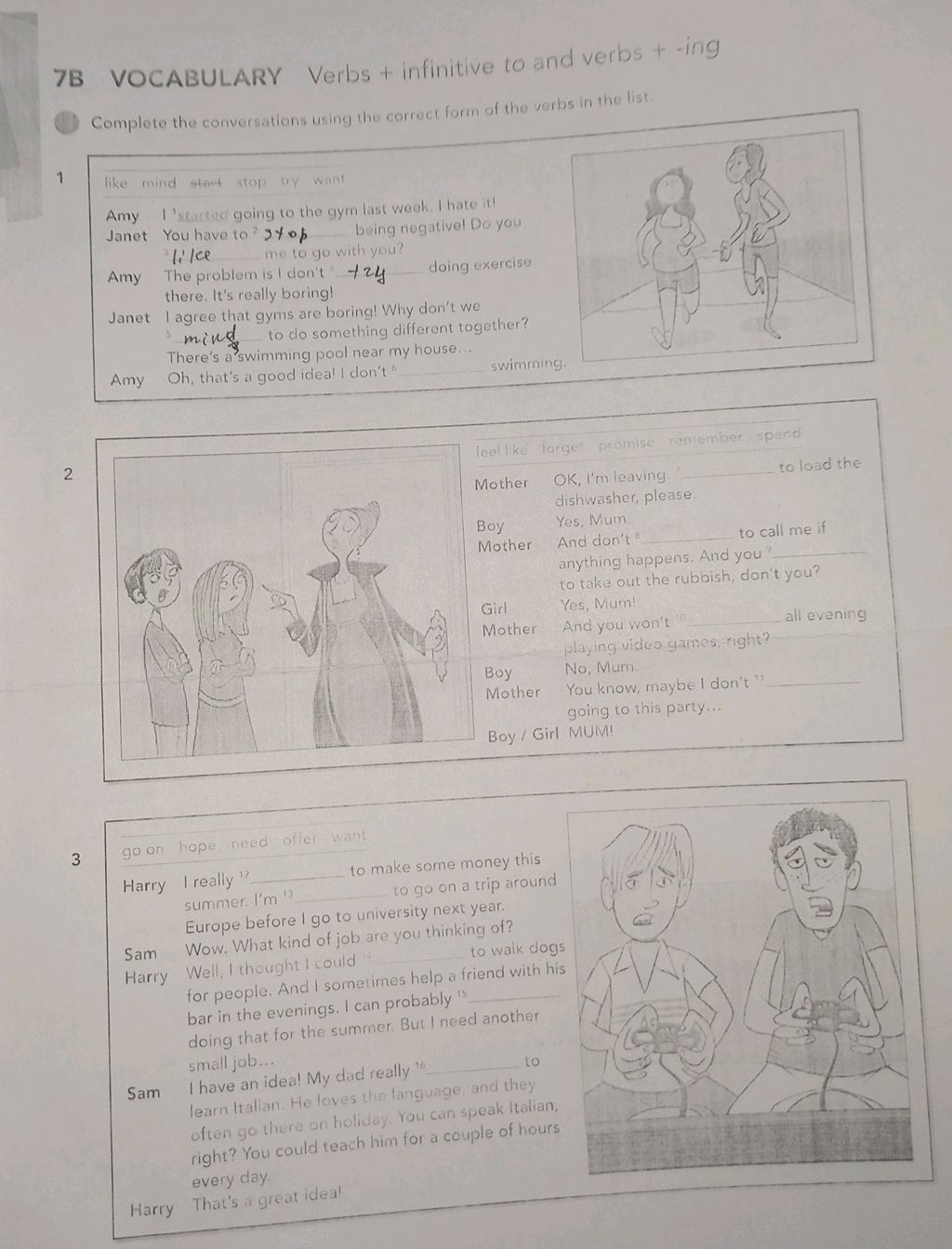 Complete the conversations using the correct | StudyX
