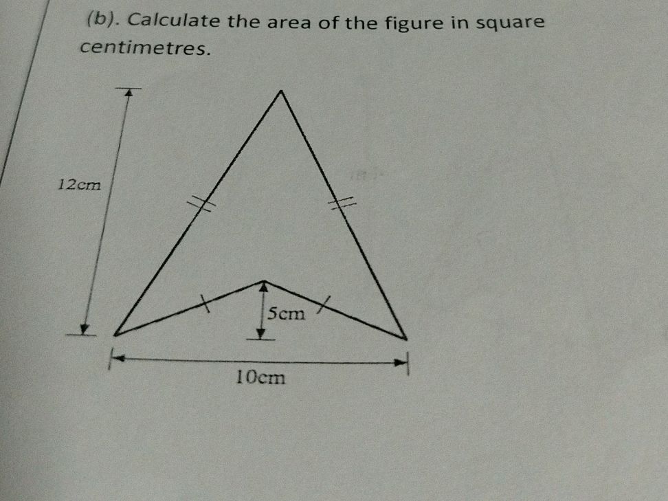 (b). Calculate the area of the figure in | StudyX