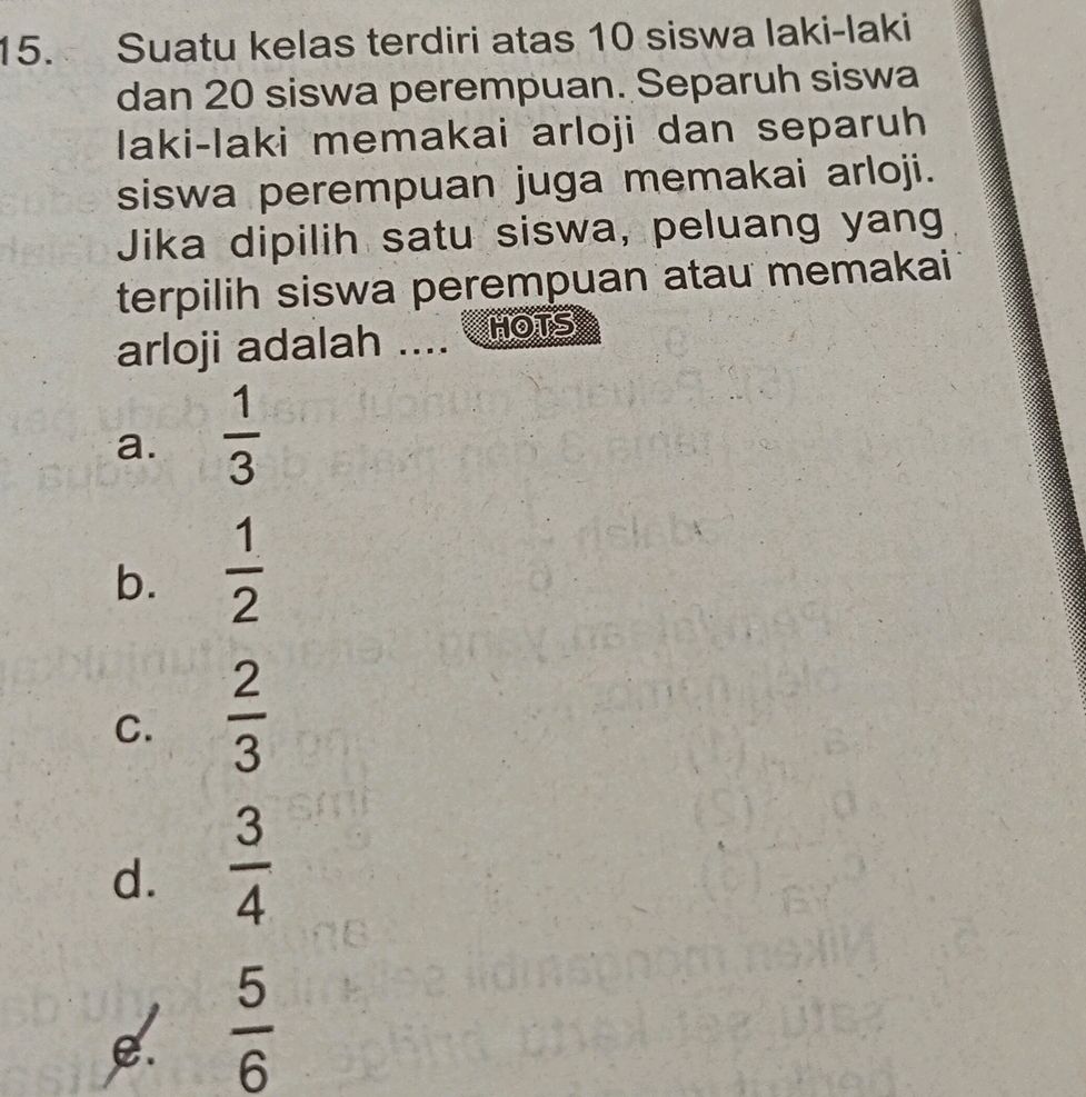 15. Suatu kelas terdiri atas 10 siswa | StudyX