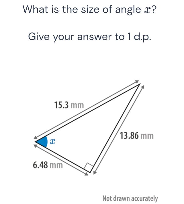 What is the size of angle $x$? Give your | StudyX