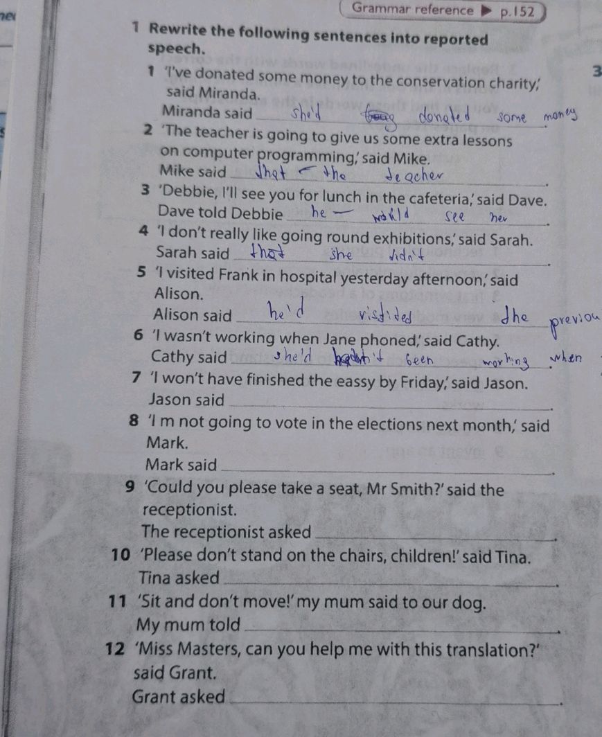 Rewrite the following sentences into | StudyX