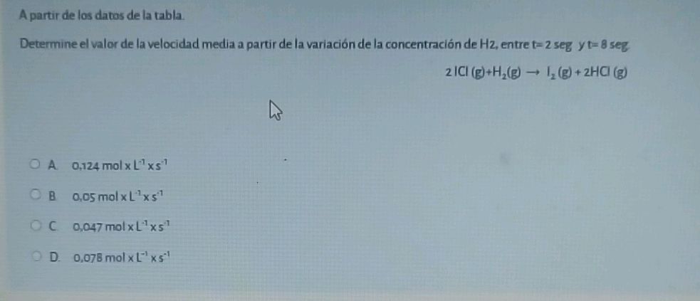 A partir de los datos de la tabla. | StudyX