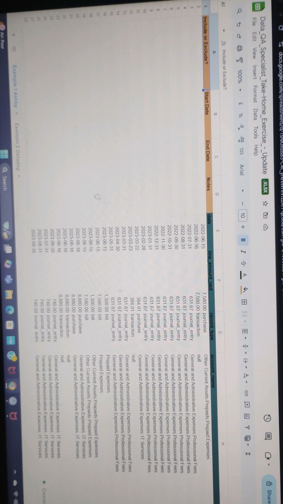 The image shows a table with financial data. | StudyX