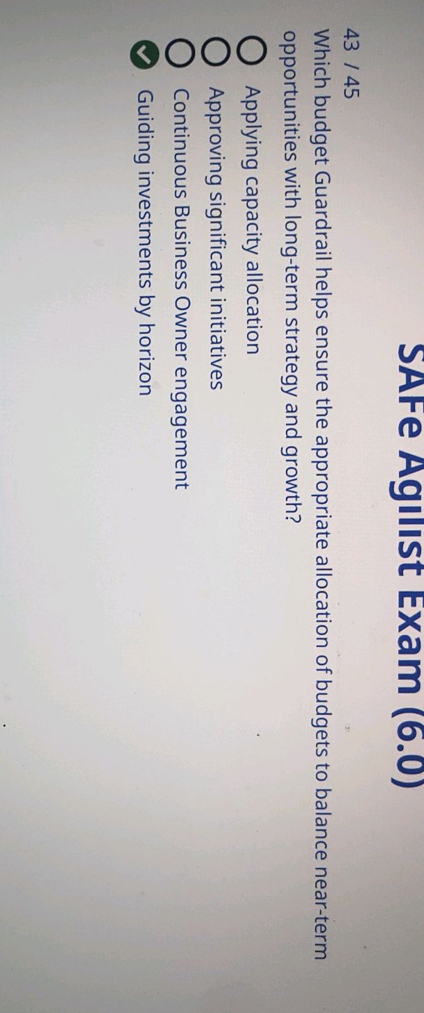 Which budget Guardrail helps ensure the | StudyX