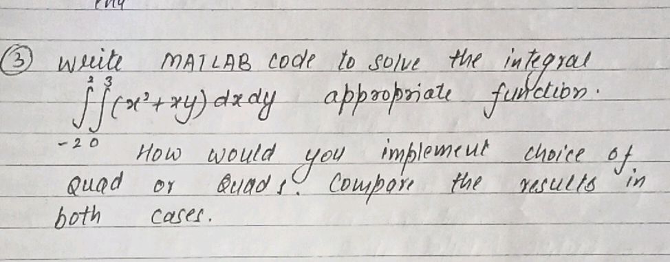 Write MATLAB code to solve the integral $ | StudyX