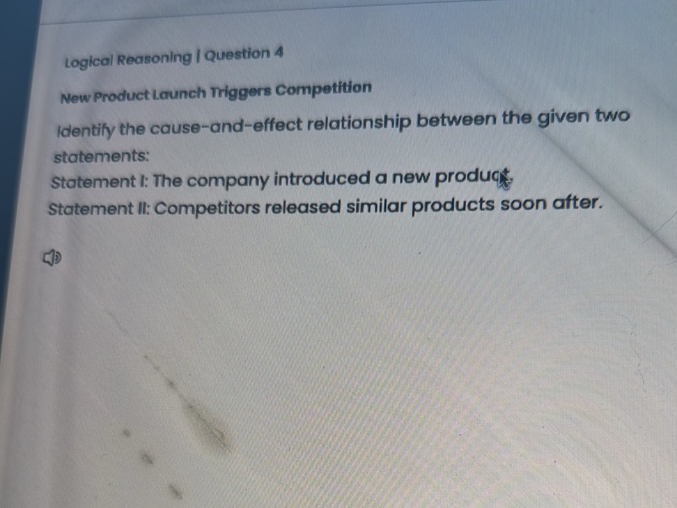 Logical Reasoning | Question 4 New Product | StudyX