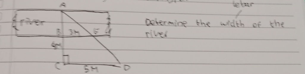 Determine the width of the river | StudyX