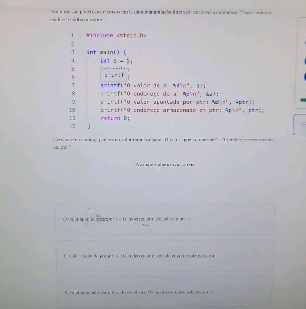 ```c #include int main() { int a = 5; | StudyX