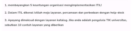 1. membayangkan 5 keuntungan organisasi | StudyX