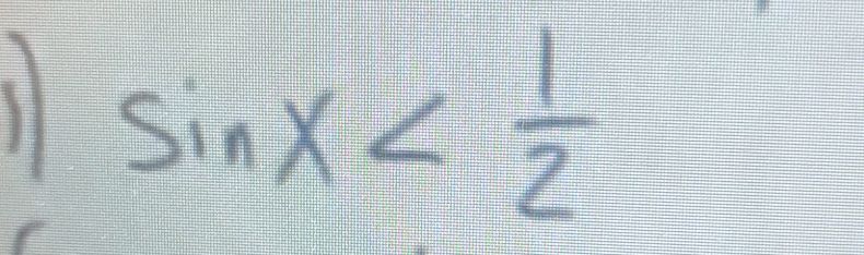 Solving the inequality sin X