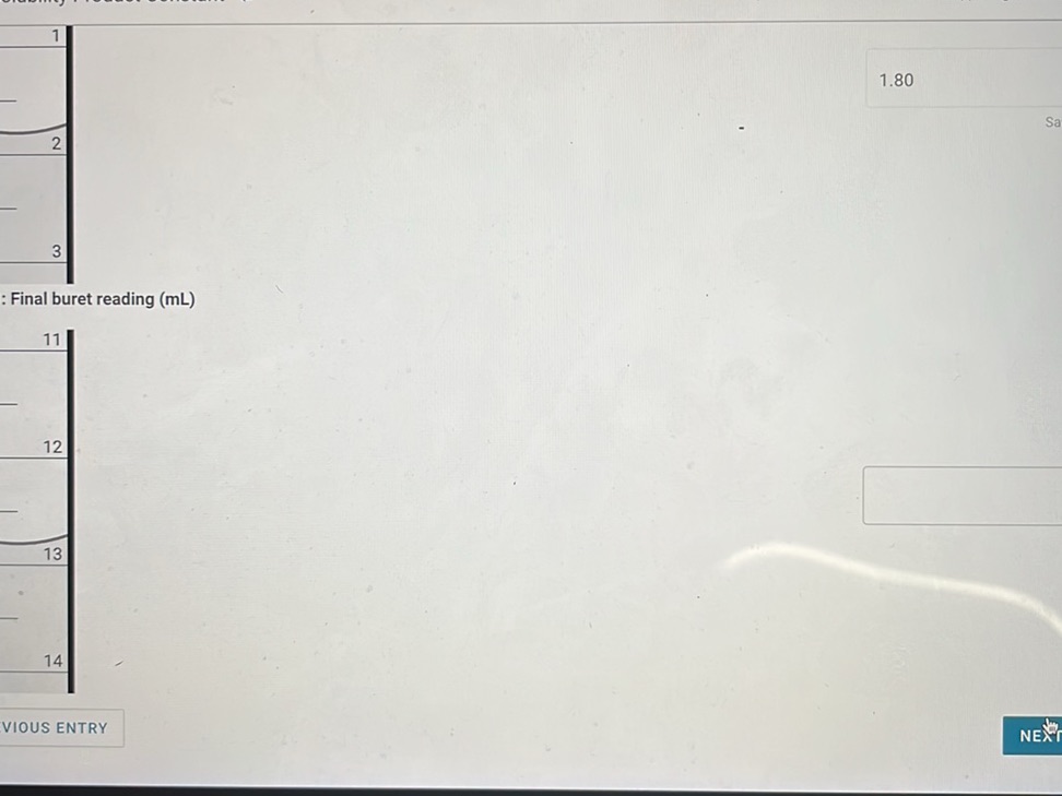 Final buret reading | StudyX