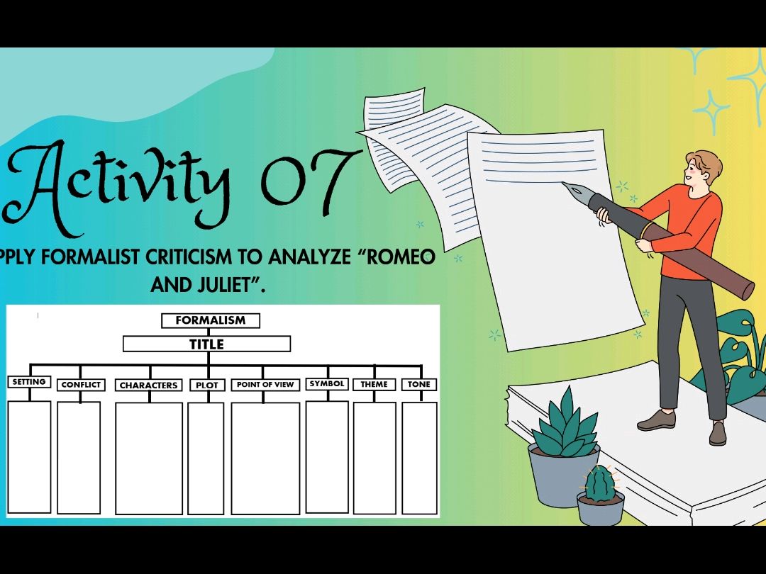 Activity 07 PPLY FORMALIST CRITICISM TO | StudyX