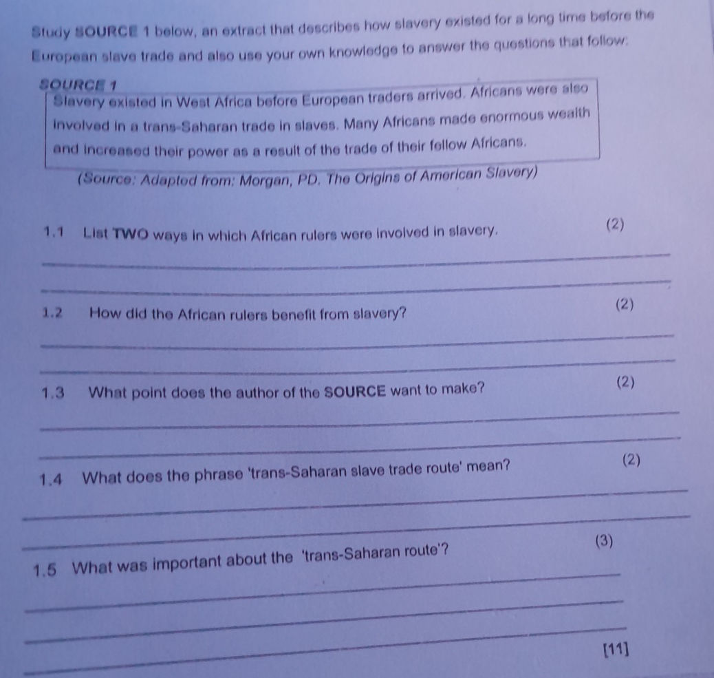 Study SOURCE 1 below, an extract that | StudyX